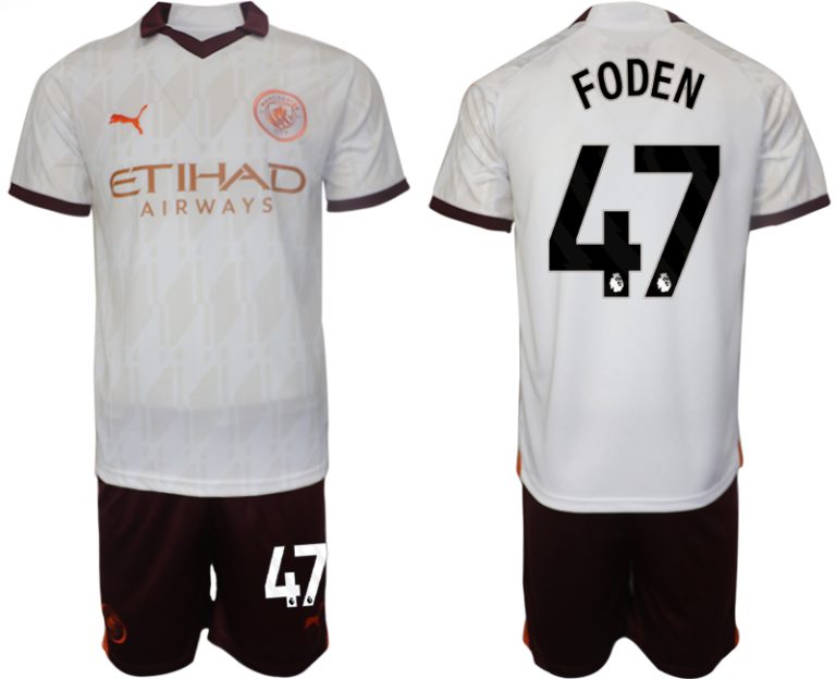 Phil Foden #47 Manchester City Voetbalshirts Uit tenue 2023-24 Korte ...